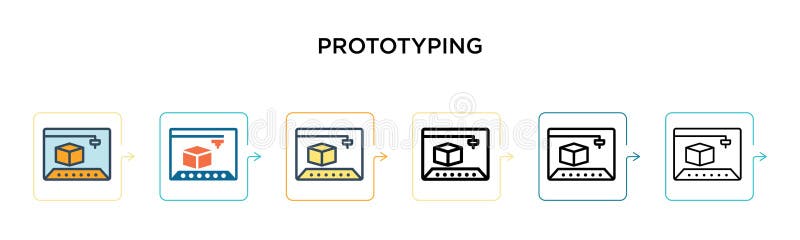 Prototyping Vector Icon on White Background. Flat Vector Prototyping ...