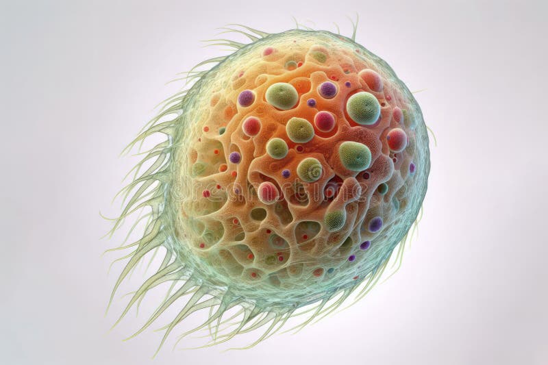 Protozoa Isolated on Solid White Background. Ai Generative Stock ...