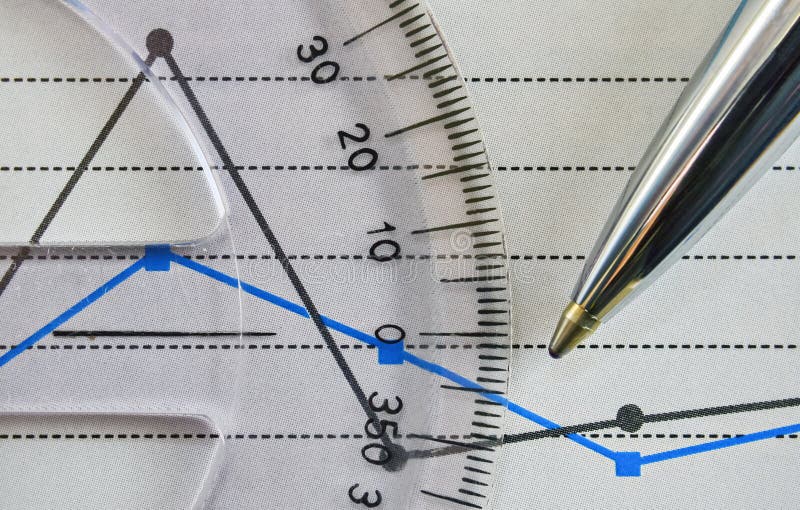 Protractor and chart stock photo. Image of mathematics - 64730868