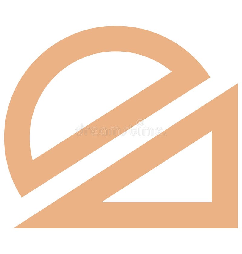 Protractor Color Isolated Vector Icon that Can Be Easily Modified or ...
