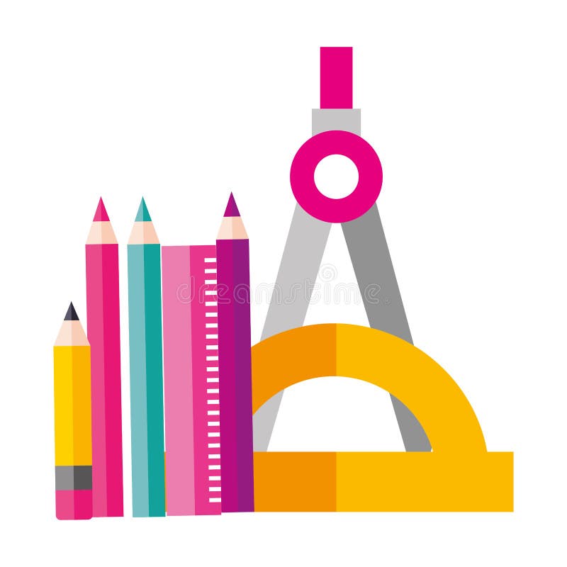 Pencils Protractor Stock Illustrations – 486 Pencils Protractor Stock ...