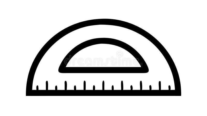 Protractor Geometric Tool Math Measurement Education , Vector Design ...