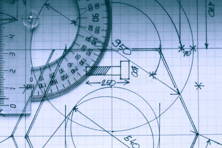Protractor on Graph stock image. Image of background - 33234381