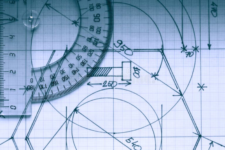 Protractor on Graph stock image. Image of background - 33234381