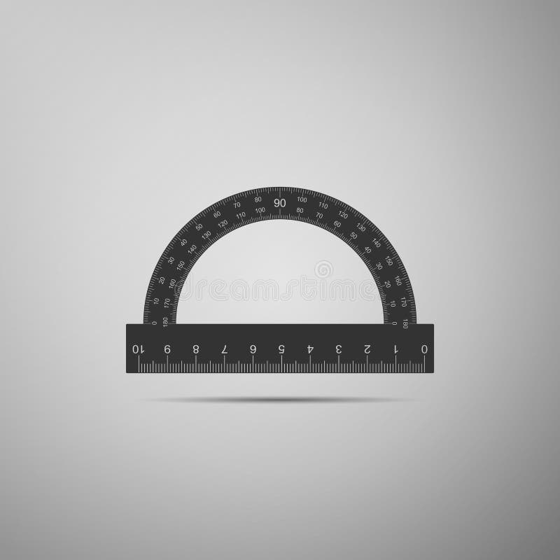 Protractor Grid for Measuring Degrees Icon Isolated on Grey Background ...