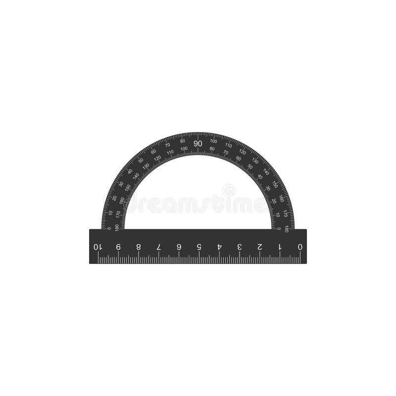Protractor Grid for Measuring Degrees Icon Isolated. Tilt Angle Meter ...