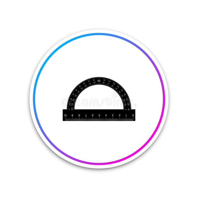 Protractor Grid for Measuring Degrees Icon Isolated on White Background ...