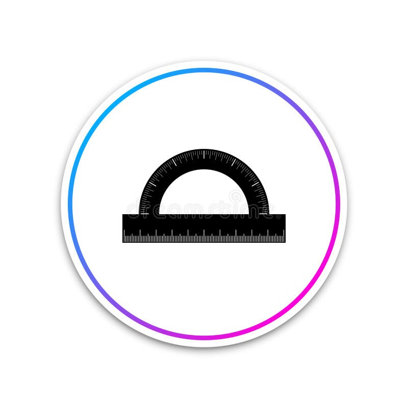 Protractor Grid for Measuring Degrees Icon Isolated on White Background ...