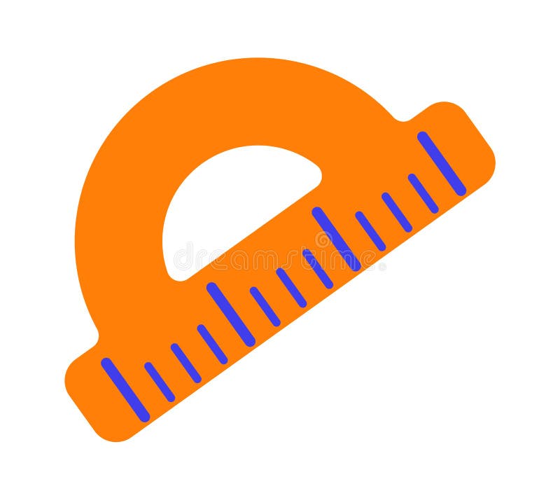 Protractor Icon. Back To School Stock Vector - Illustration of curve ...