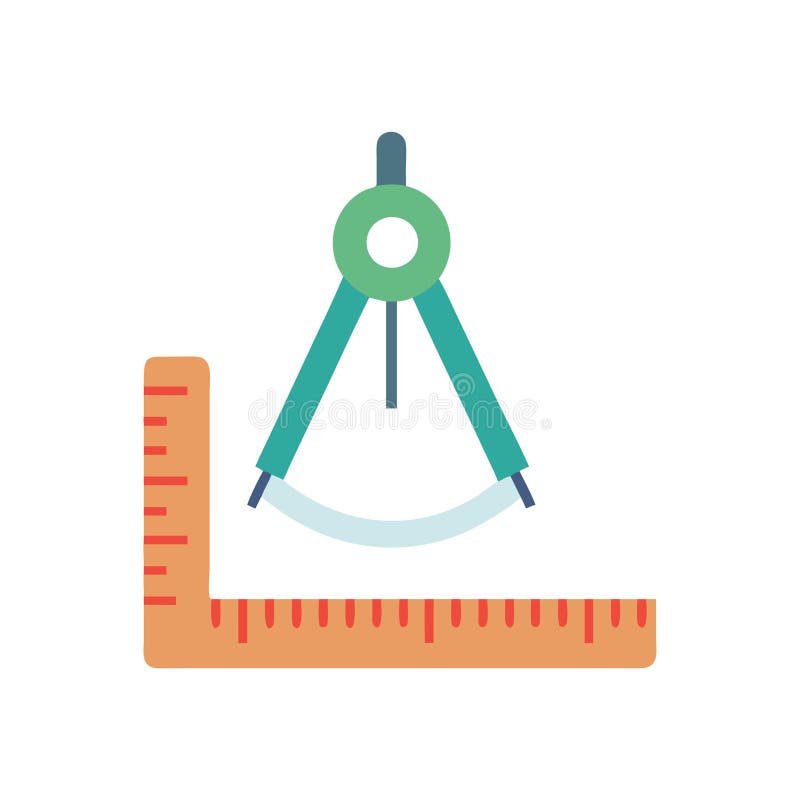 Protractor Icon for Geometry Stock Vector - Illustration of class ...