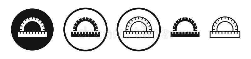 Protractor Icon Isolated on White Background Stock Illustration ...