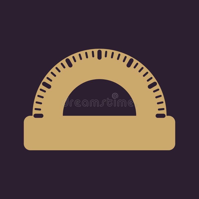 The protractor icon stock vector. Illustration of learning - 78919103