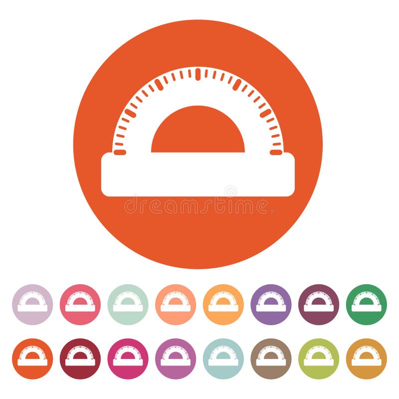 The protractor icon stock vector. Illustration of school - 78741660