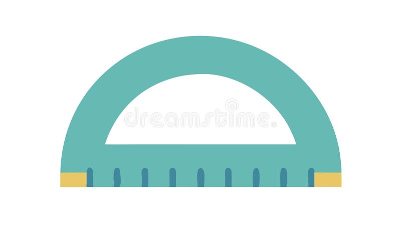 Protractor Icon, Symbolizing Measurement and Precise Geometry, Vector ...