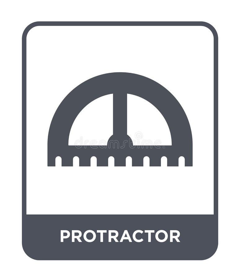 Protractor Icon in Trendy Design Style. Protractor Icon Isolated on ...
