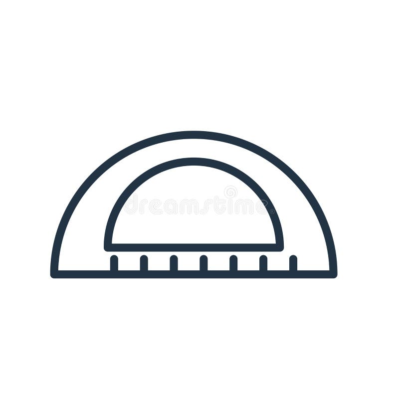 Protractor Icon Vector Isolated on White Background, Protractor Sign ...