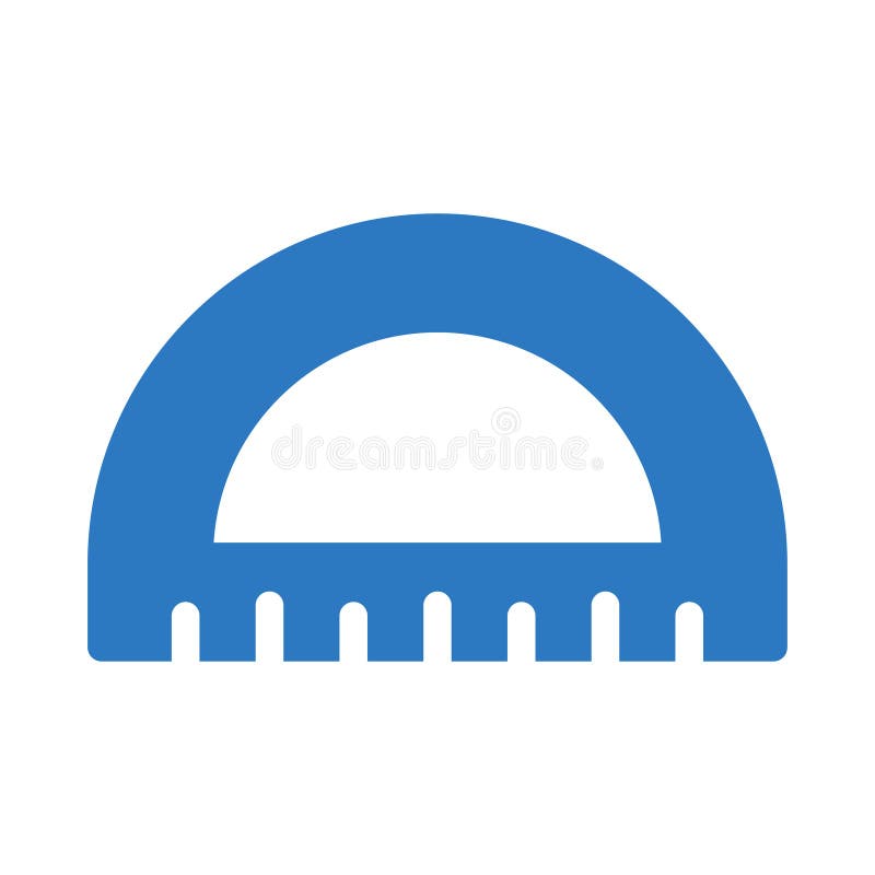 Protractor Vector Glyph Color Icon Stock Vector - Illustration of ...