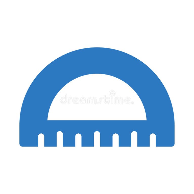 Protractor Vector Glyph Color Icon Stock Vector - Illustration of ...