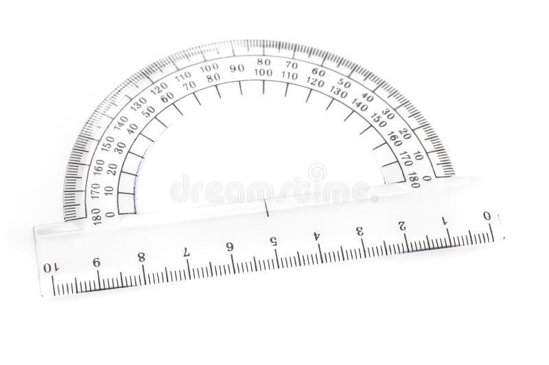 Protractor Isolated on White Stock Photo - Image of isometric ...