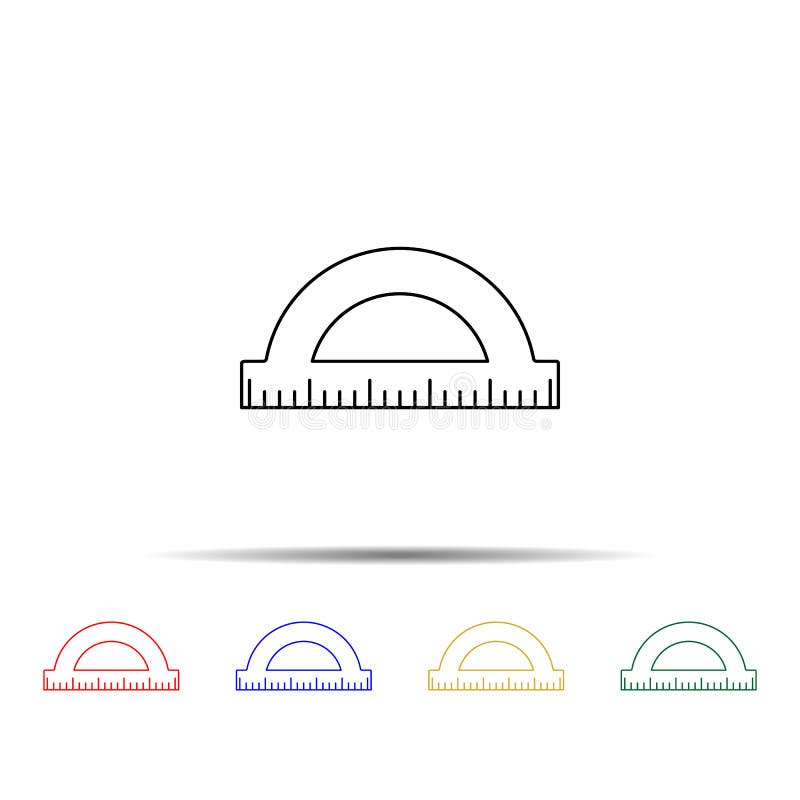 Protractor Multi Color Style Icon. Simple Thin Line, Outline Vector of ... Protractor Multi Color Style Icon. Simple Thin Line, Outline Vector of ...
