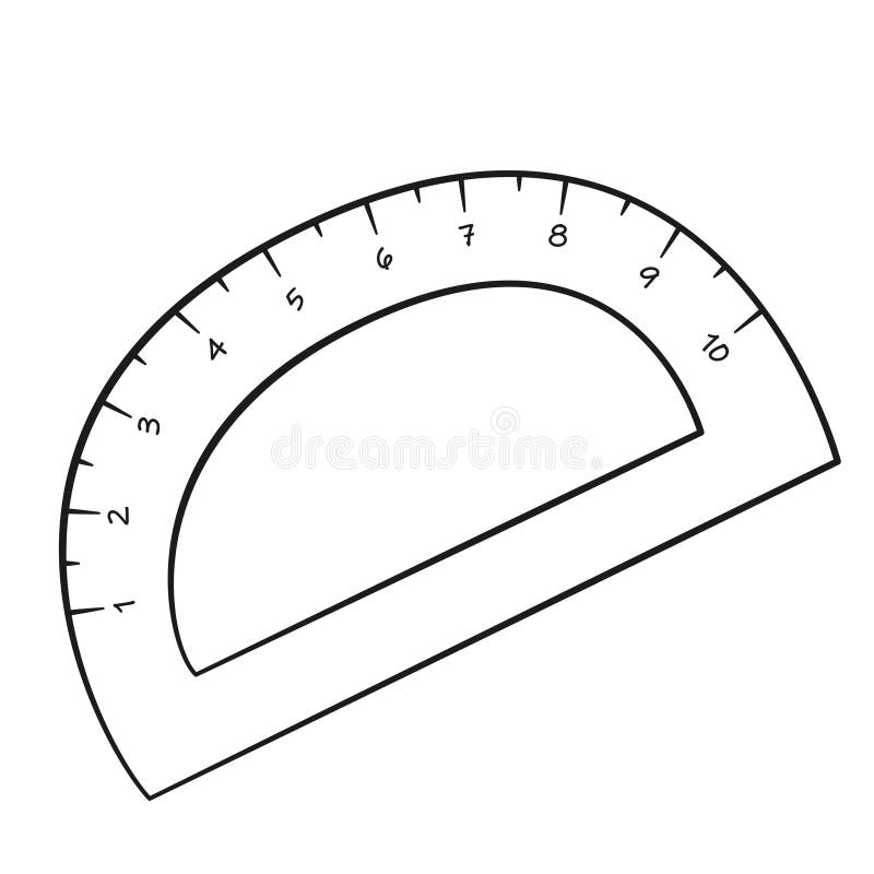 Protractor Outline Stock Illustrations – 2,944 Protractor Outline Stock ...