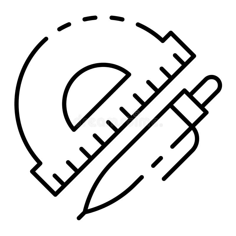 Protractor Pen Icon, Outline Style Stock Vector - Illustration of ... Protractor Pen Icon, Outline Style Stock Vector - Illustration of ...