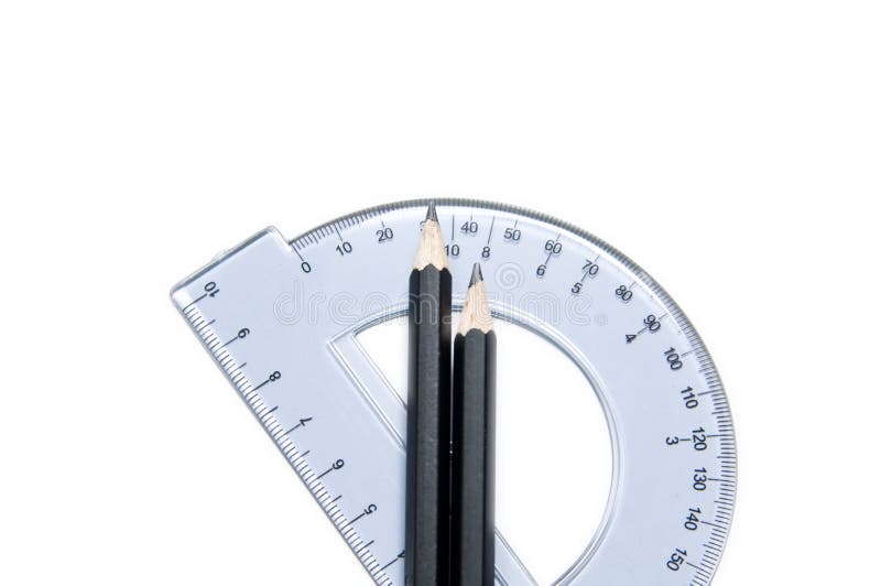Compass, Protractor and Pencil Stock Photo - Image of education ...