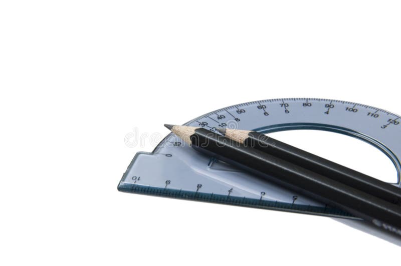 Compass, Protractor and Pencil Stock Photo - Image of education ...