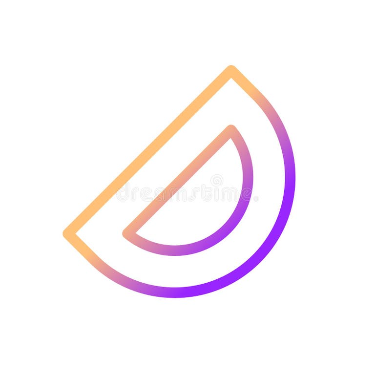 Protractor Pixel Perfect Gradient Linear Ui Icon Stock Vector ...