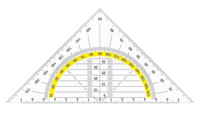 Protractor stock vector. Illustration of ruler, measuring - 41265451