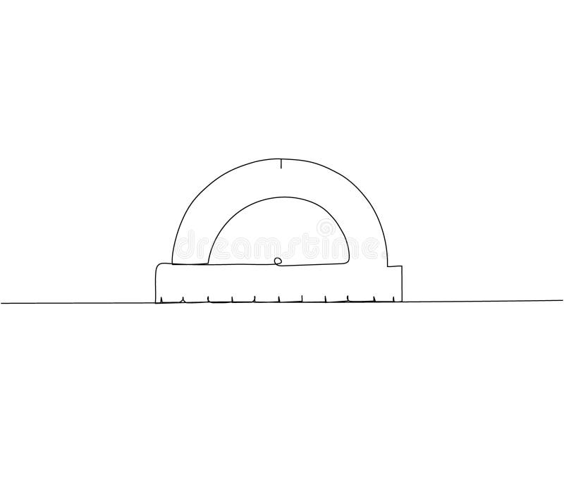 Protractor, Ruler, Geometry, Technical Drawing One Line Art. Continuous ... Protractor, Ruler, Geometry, Technical Drawing One Line Art. Continuous ...