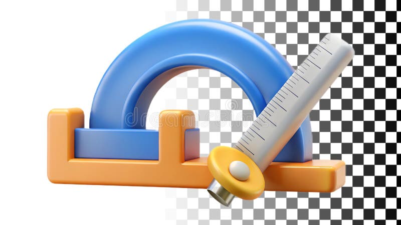 Protractor and Ruler, Geometry Tools for Math and Design Png ...