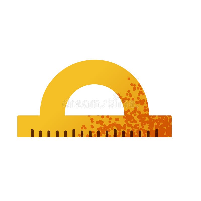 Protractor Ruler Icon Cartoon Isolated Vector Illustration Stock Vector ...
