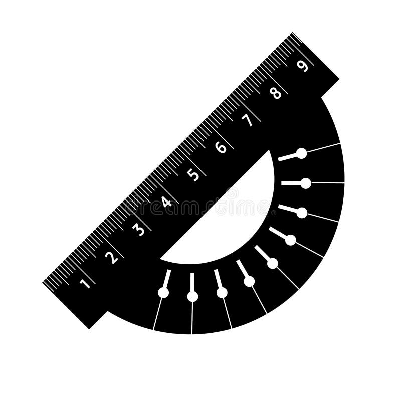 Protractor Ruler. an Instrument for Precise Drawing and Drawing. Device ...