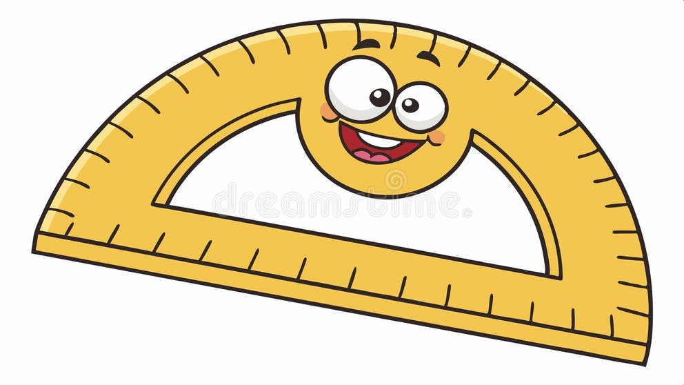 Protractor Ruler, Math Education Vector Design Generative AI Stock ...