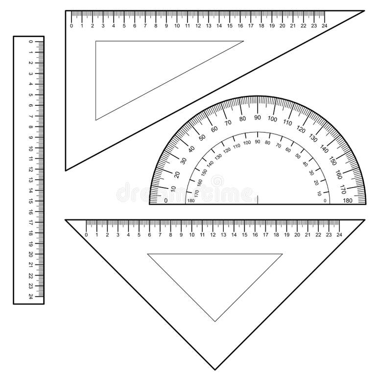 Instrument Measurement Protractor Ruler Set Stock Illustrations – 1,932 ...