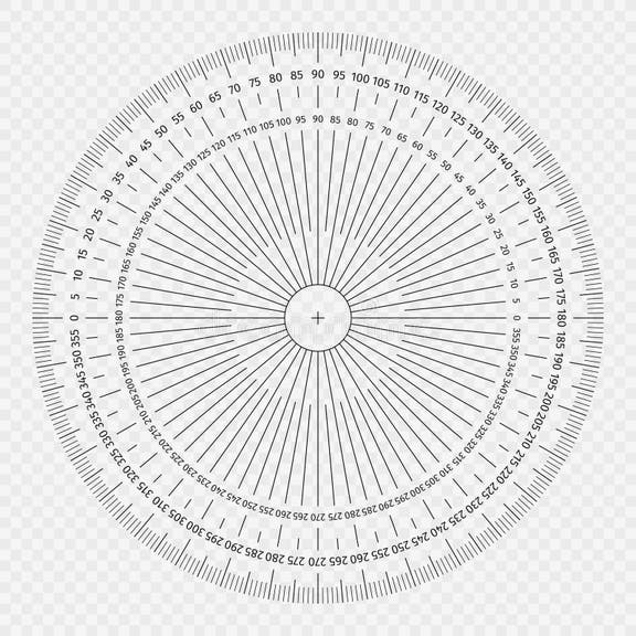Protractor Ruler on Transparent Background. Protractor for Drafting ...