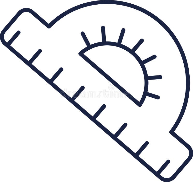 Protractor School Stationery Stock Vector - Illustration of education ...