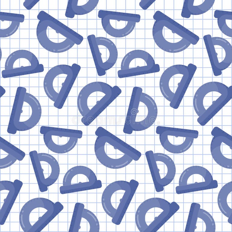 Protractor Seamless Pattern Stock Illustration - Illustration of ...