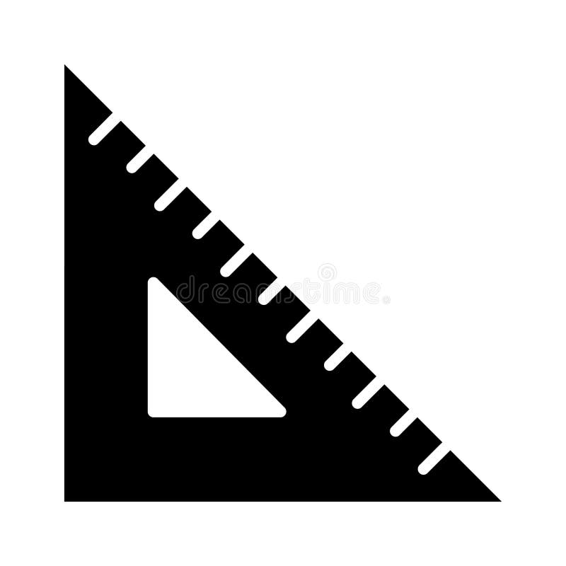 Protractor, Set Square, Triangle, Geometry Fully Editable Vector Icon ...