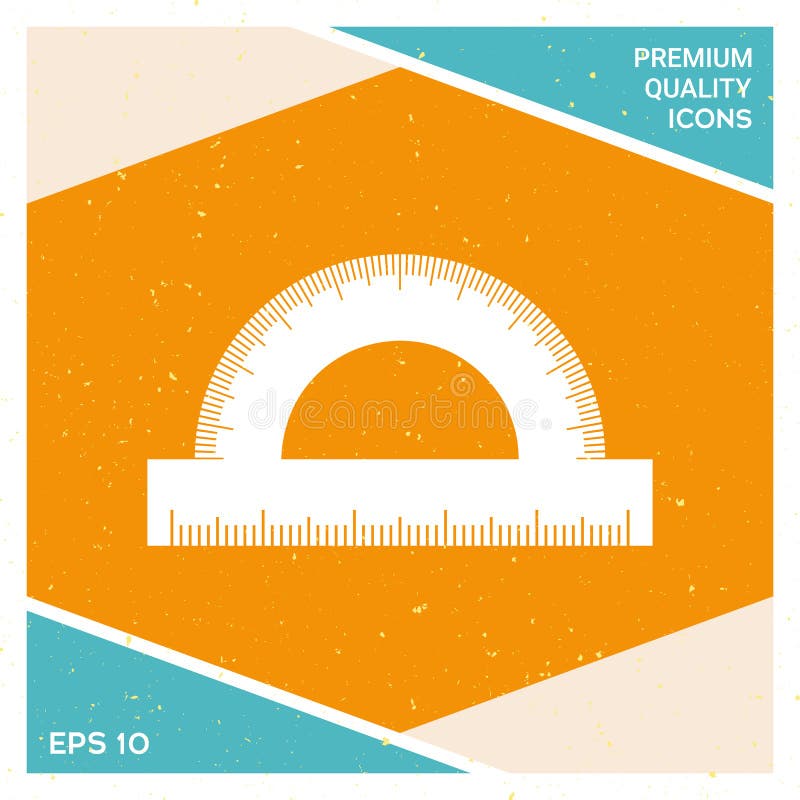 Protractor symbol icon stock vector. Illustration of angle - 115842759