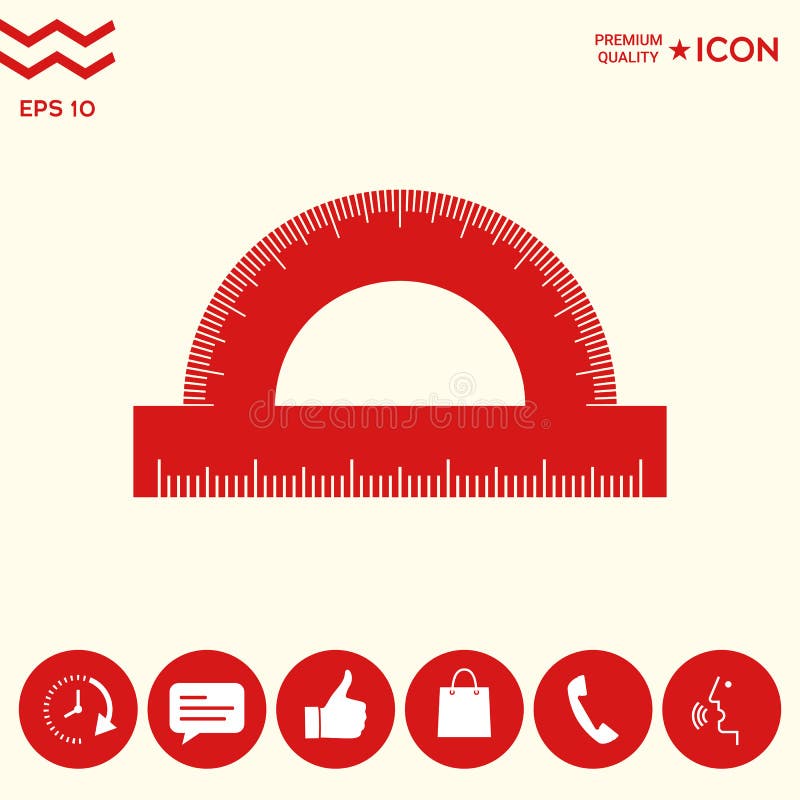 Protractor symbol icon stock vector. Illustration of ruler - 117983451