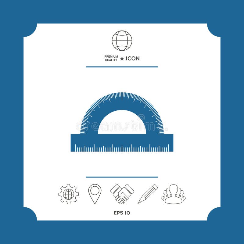 Protractor symbol icon stock vector. Illustration of geometry - 118954523