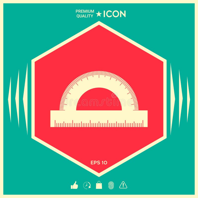 Protractor symbol icon stock vector. Illustration of angle - 120428006