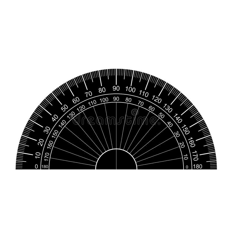 Protractor vector stock vector. Illustration of graduation - 74654473