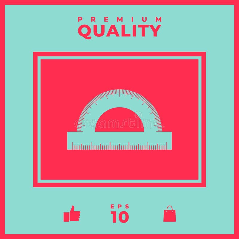 Protractor Symbol Icon. Graphic Elements for Your Design Stock ...