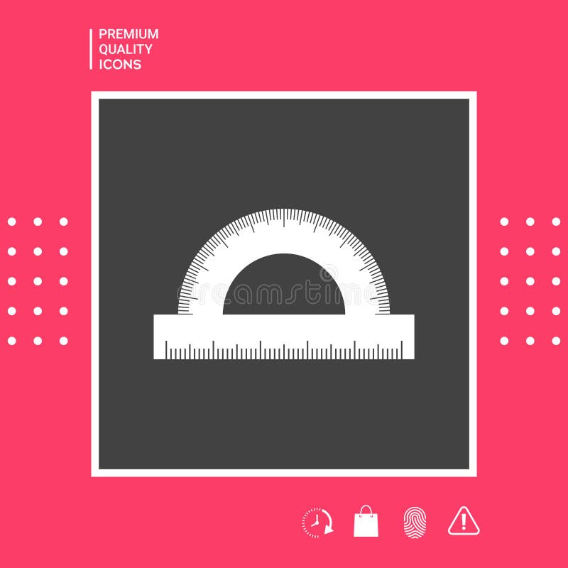 Protractor Symbol Icon. Graphic Elements for Your Design Stock Vector ...