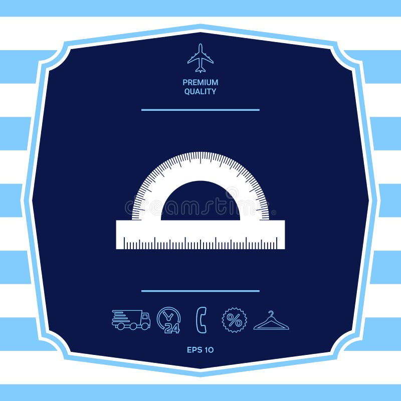 Protractor Symbol Icon. Graphic Elements for Your Design Stock Vector ...