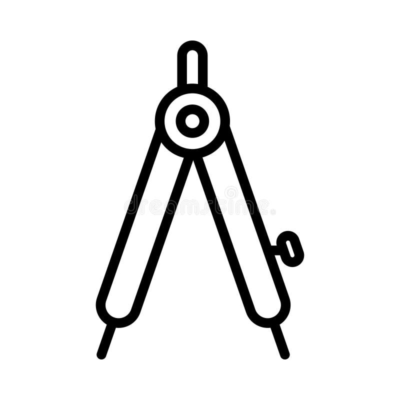 Protractor Thin Line Icon. Ruler for Measuring Degree Symbol, Outline ...