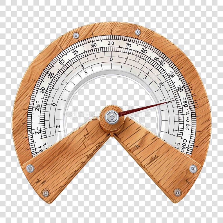 Protractor Transparent Background Realistic Element Stock Illustration ...